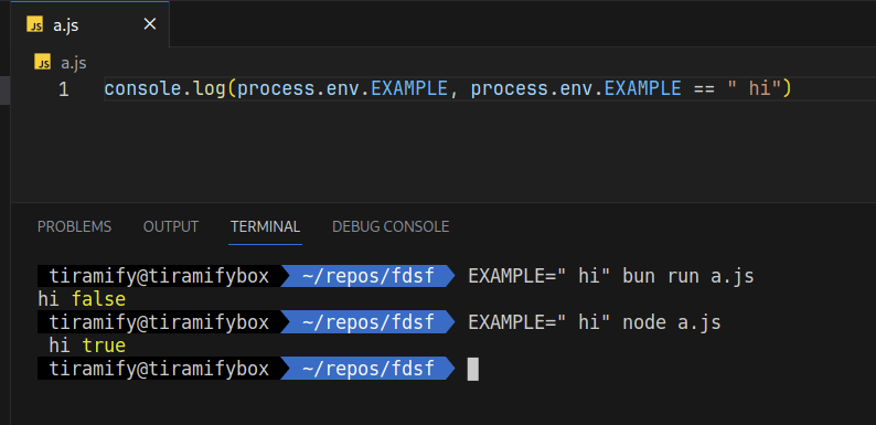Bun trims environment variables · Issue #3689 · oven-sh/bun · GitHub