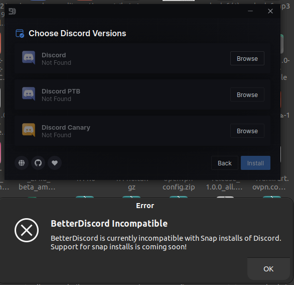 Snap Packages Support Ubuntu · Issue 1510 · Betterdiscordbetterdiscord · Github 
