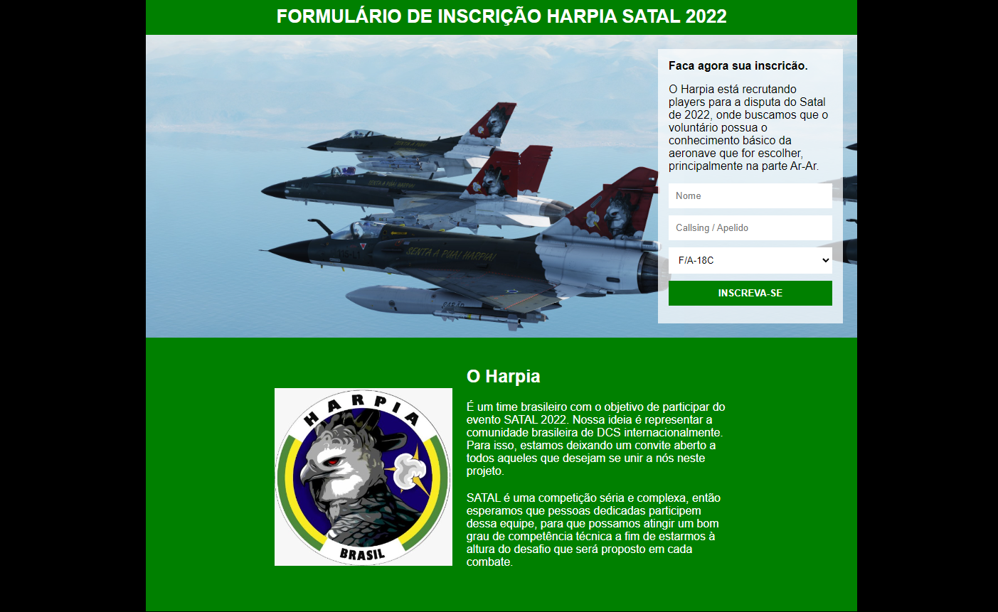 GitHub - MarcosCamper/CapturaHarpia: Site de recrutamento estilo captura para o time Harpia com ...