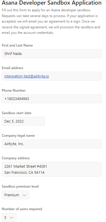 Source Asana: dedicated sandbox account · Issue #19662 · airbytehq/airbyte · GitHub