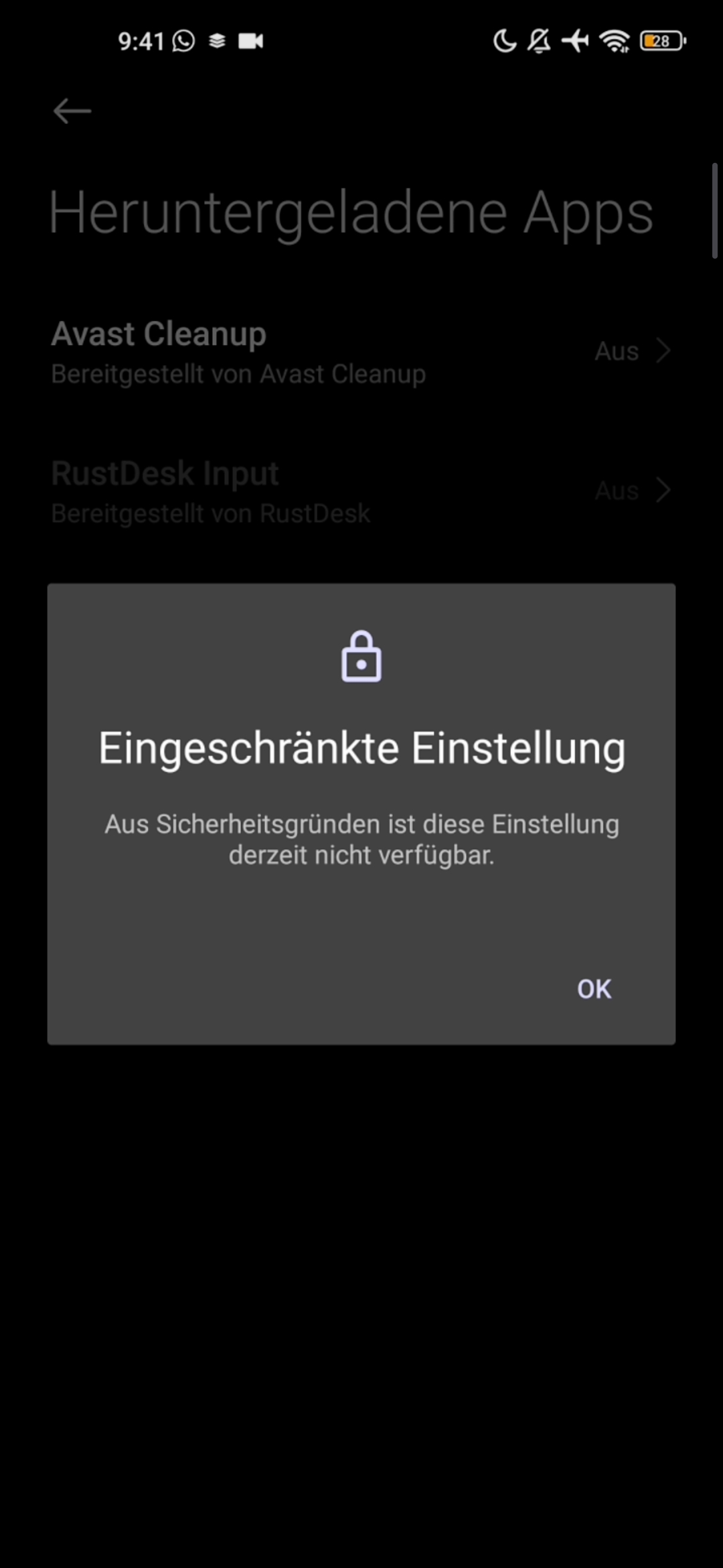 Android 13 Input Controll is Restricted by Android due to "Security reasons" · rustdesk rustdesk ...