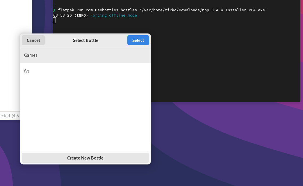 [Bug]: Can't run exe files from the file manager · Issue #1948 · bottlesdevs/Bottles · GitHub