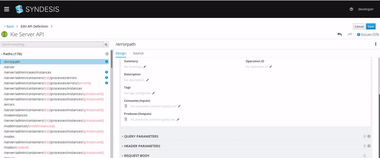 API Connector does not save any change with warnings · Issue #4910 · syndesisio/syndesis · GitHub