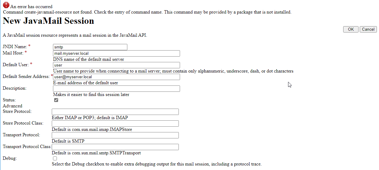 Can't create new JavaMail Session using GlassFish Console · Issue #23717 · eclipse-ee4j ...
