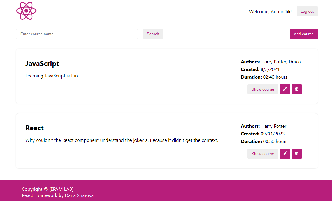 GitHub - TakeFives/Courses-React