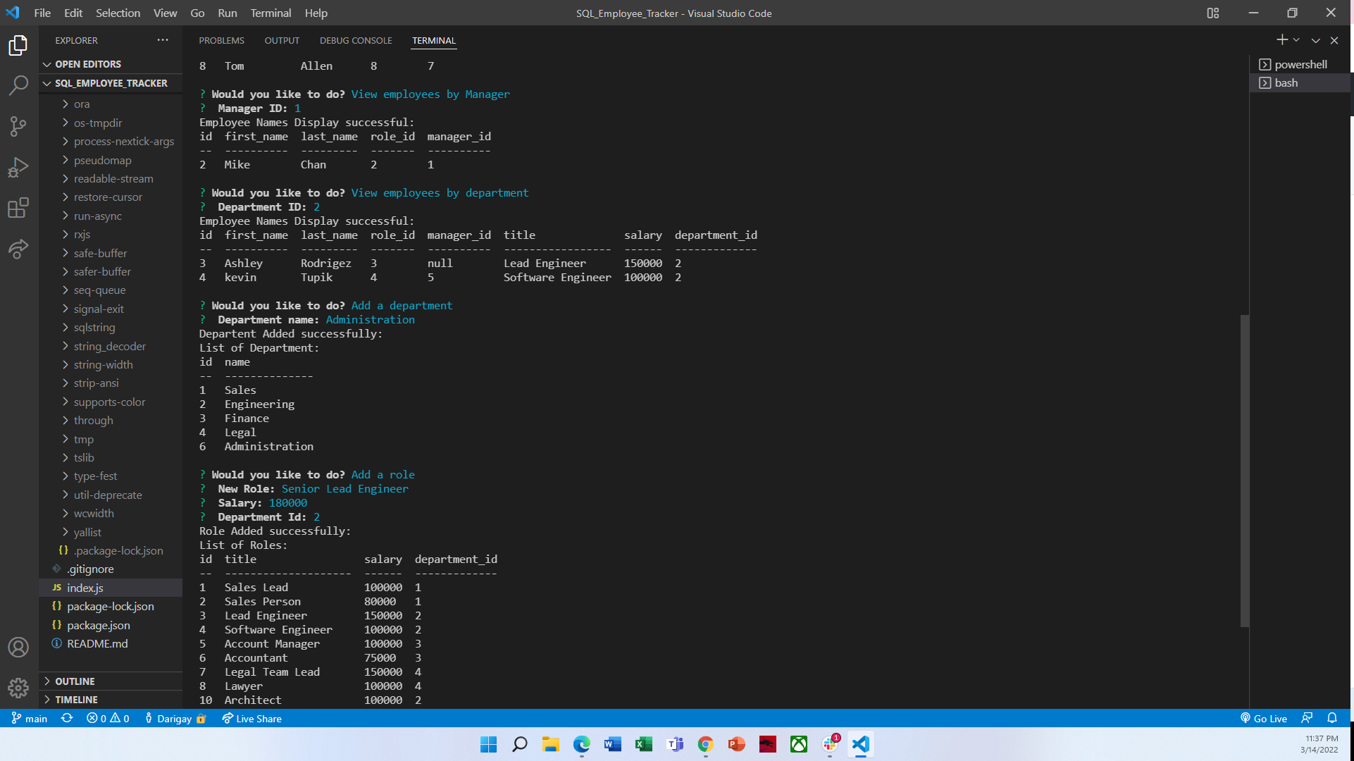 GitHub - Darigay/SQL_Employee_Tracker