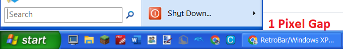 Fixing the one pixel gap between RetroBar XP Blue and Open Shell Luna theme · Issue #318 ...