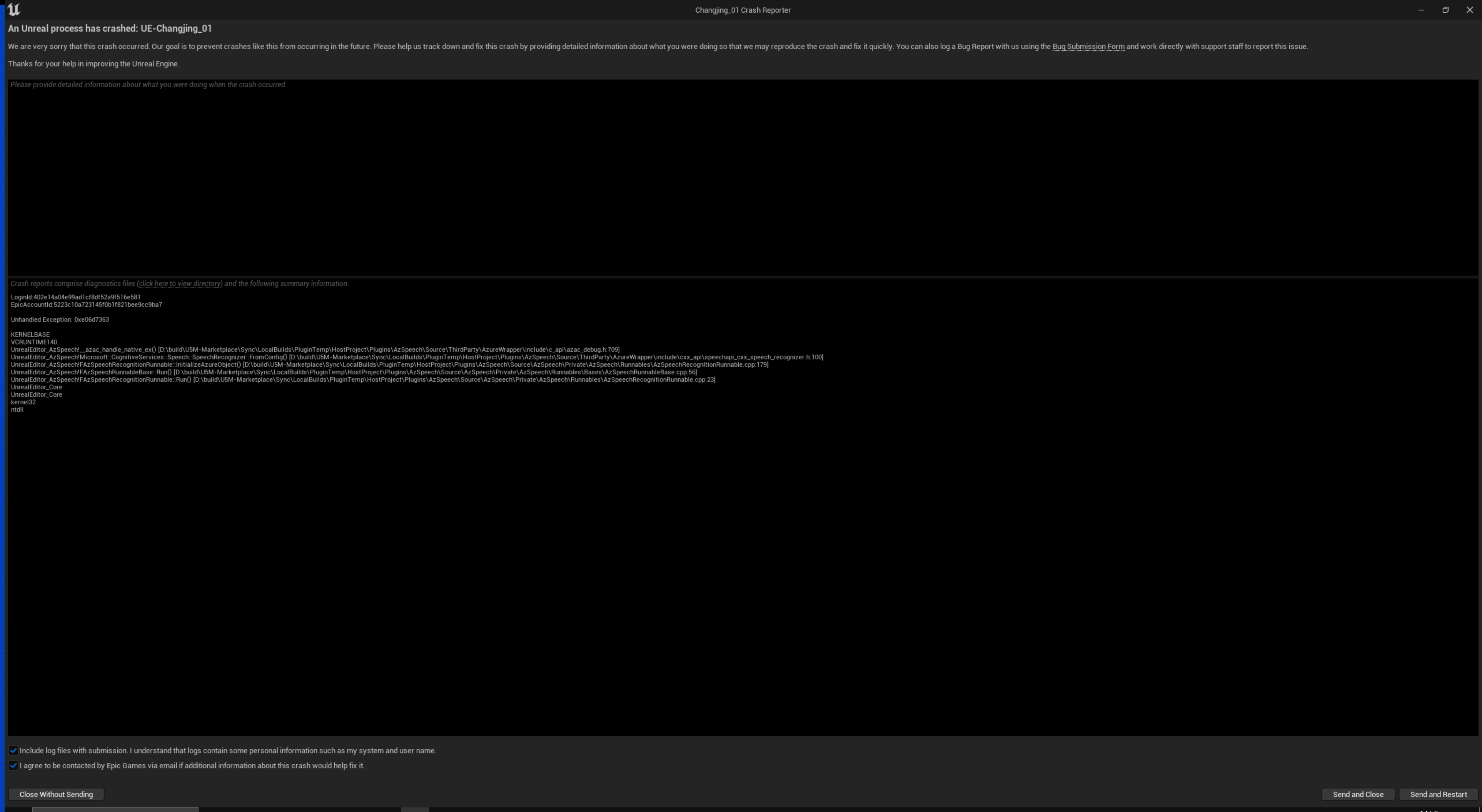 STT task sometimes causes ue editor to crash · Issue #220 · lucoiso/UEAzSpeech · GitHub
