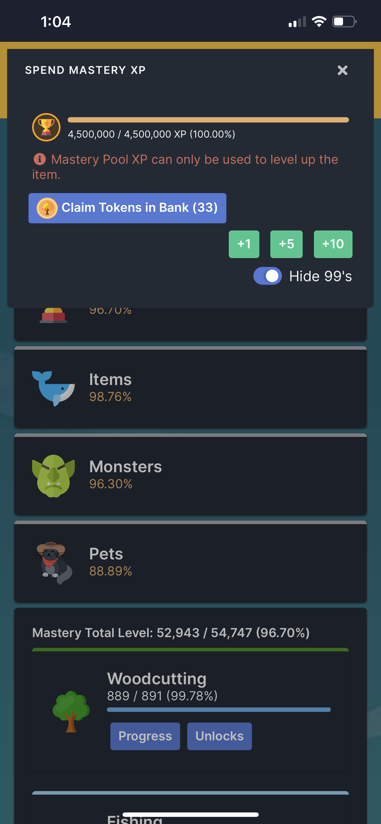 [Bug]: mastery not updating · Issue #1874 · MelvorIdle/melvoridle.github.io · GitHub