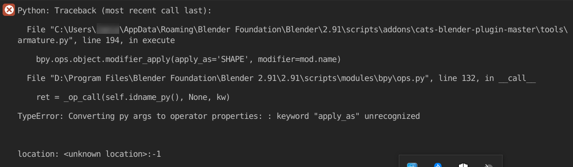 Blender 2.91 can't fix model · Issue #228 · absolute-quantum/cats-blender-plugin · GitHub
