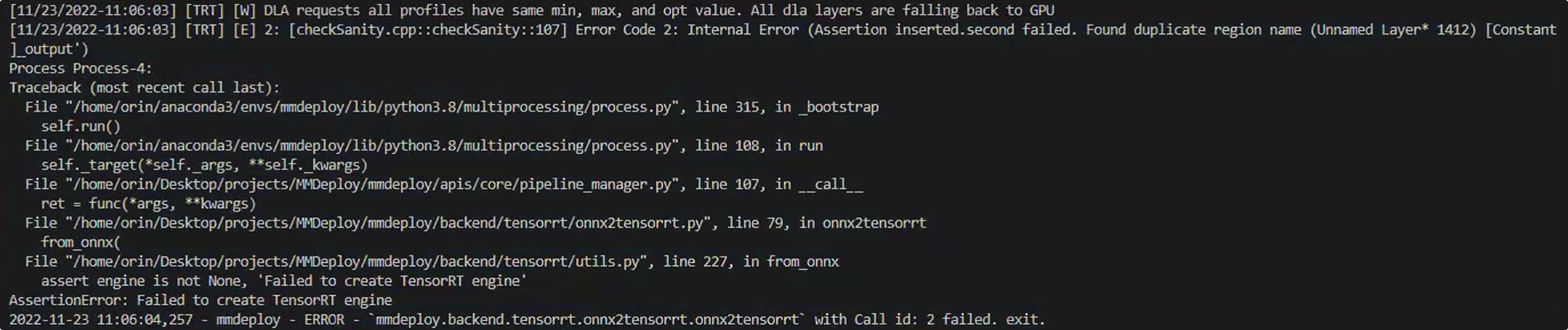 onnx2tensorrt, int8, YOLOv3, Jetson Orin, Found duplicate region name (Unnamed Layer* 1412)[Bug ...