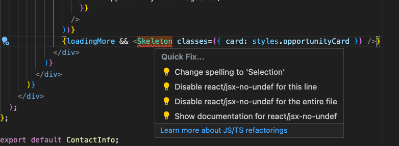 Need Restart TS Server after a few hours, otherwise the code quick fix won't work.. · Issue ...
