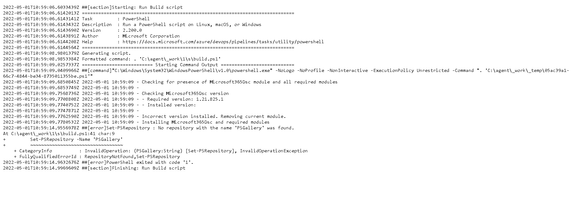 Build Pipeline Is Failing With No Repository Found · Issue 644 · Powershell Psresourceget · Github