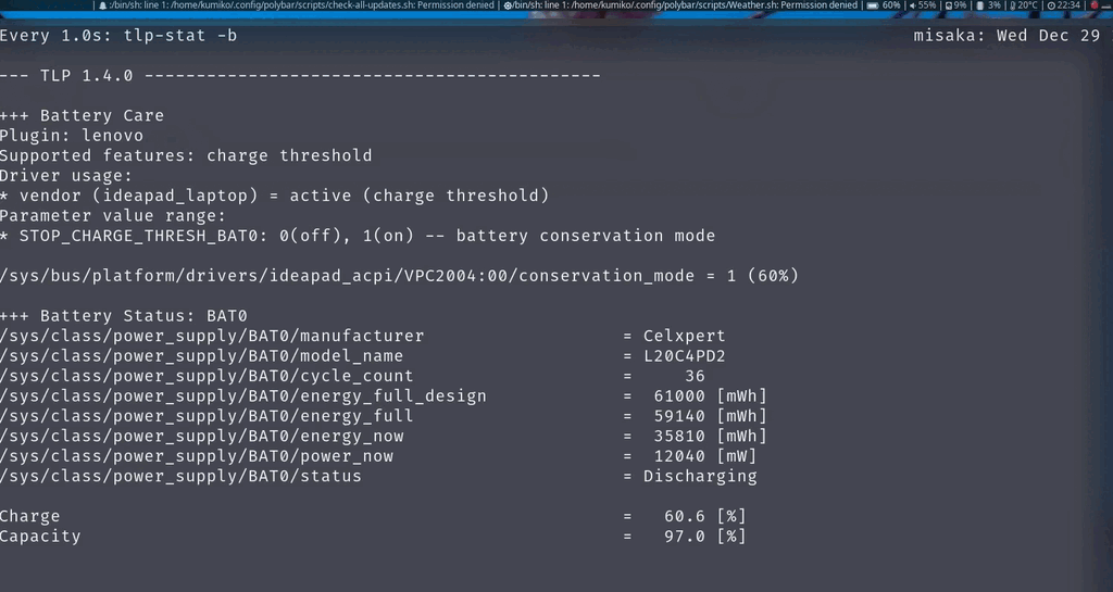 [Bug]: `format-charging` is displayed when BAT0's status is discharging · Issue #2563 · polybar ...