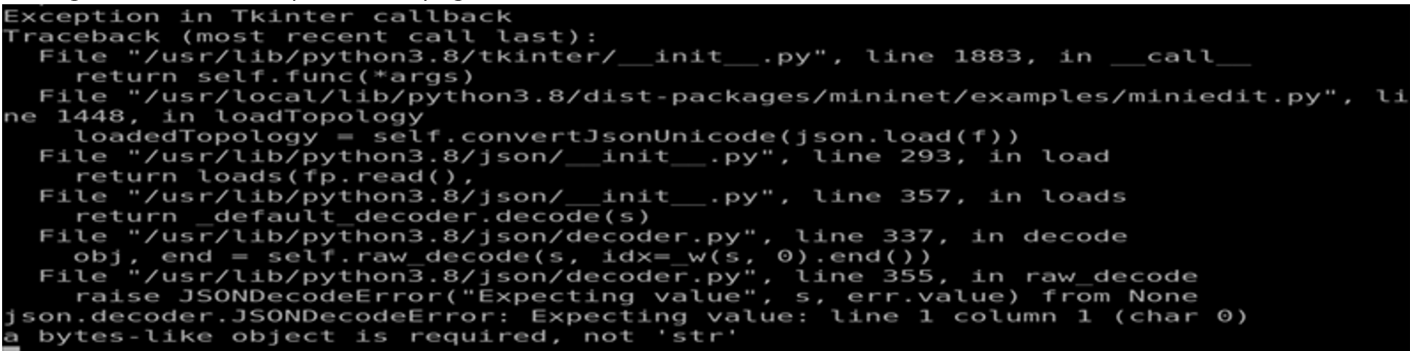 Issues with saving and opening Mininet files using the Miniedit tool ...