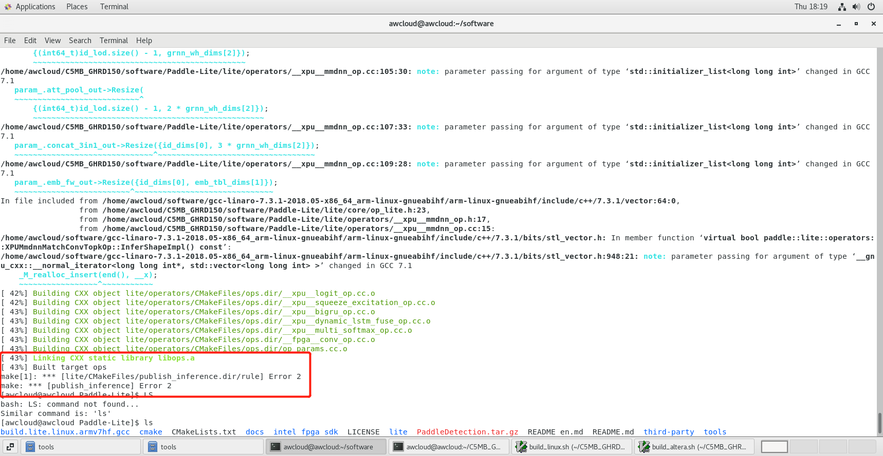 Paddle Lite编译出错，找不到报错信息 · Issue 8671 · Paddlepaddlepaddle Lite · Github 