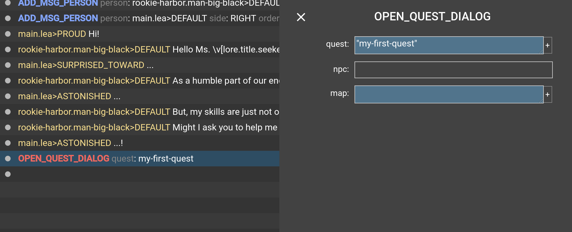 missing options in event editor for OPEN_QUEST_DIALOG · Issue #223 · CCDirectLink/crosscode-map ...