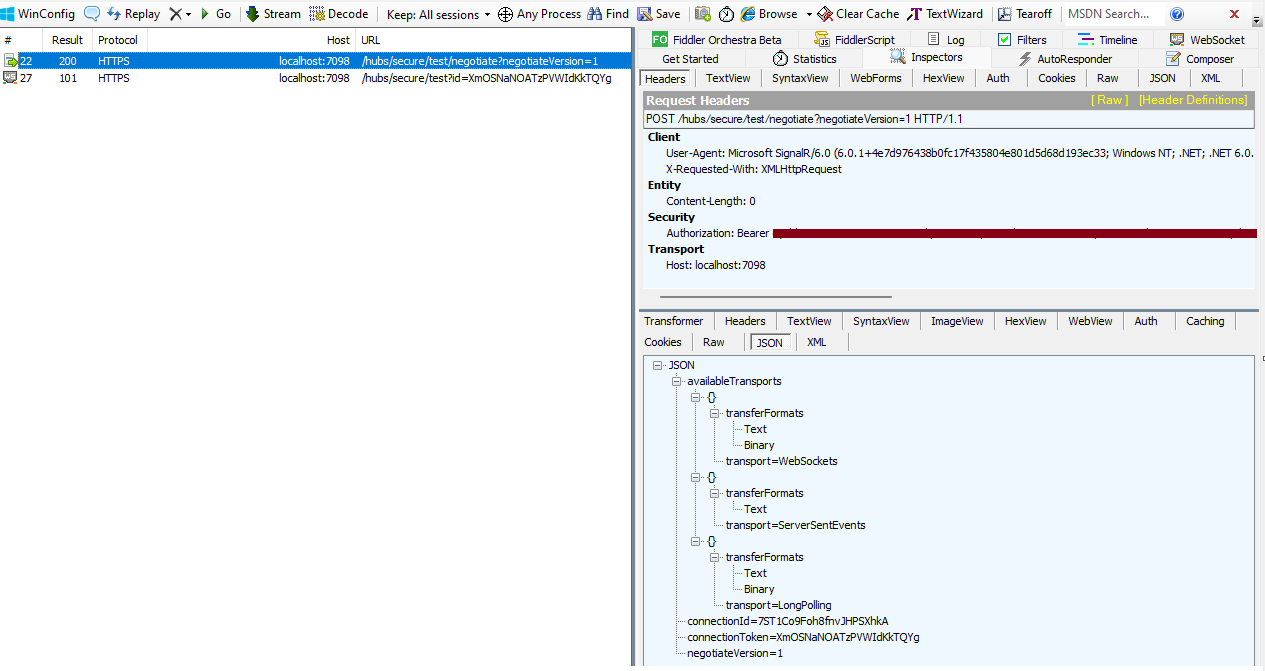 Receiving a 401 on negotiate request to a secured signalR hub in browser · Issue #40615 · dotnet ...