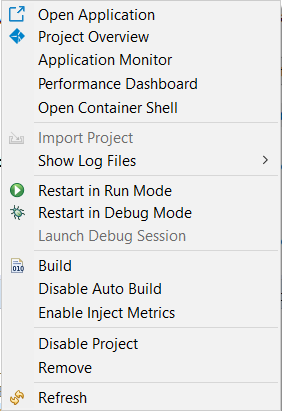 Remove "Open" from menu items · Issue #1711 · eclipse-archived/codewind · GitHub