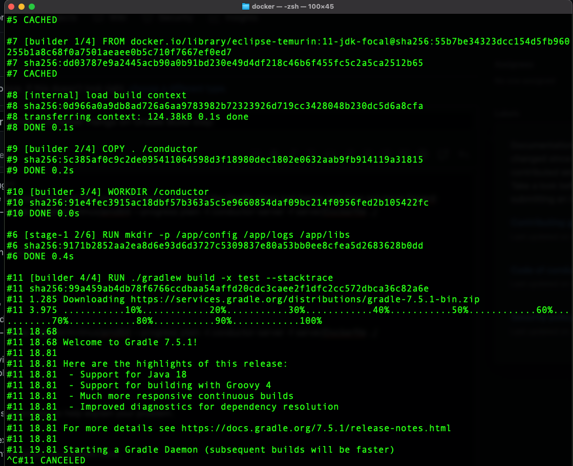 Building Docker Server Container Hangs on Gradle Build step · Issue ...