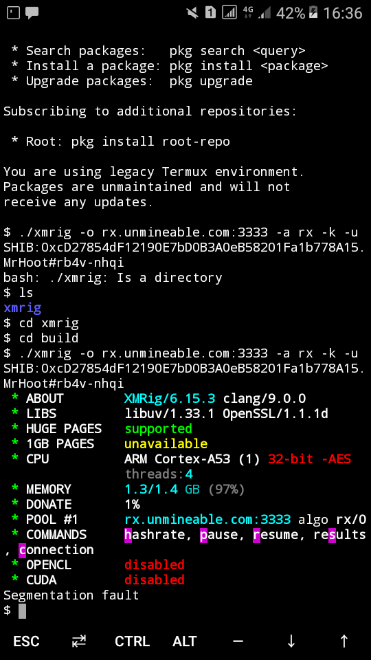 Segmentation fault error plz help me · Issue #2711 · xmrig/xmrig · GitHub