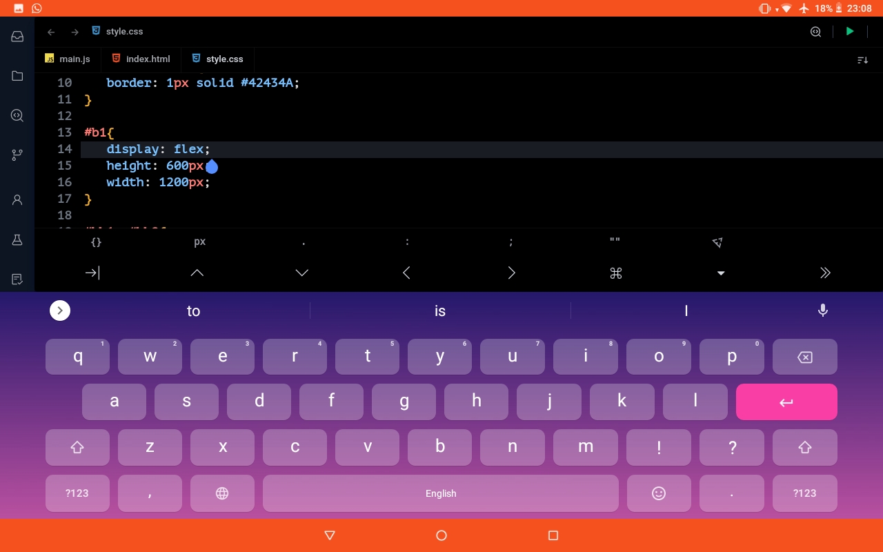 Cannot view code and preview side by side when keyboard is active (tab mode) · Issue #579 ...
