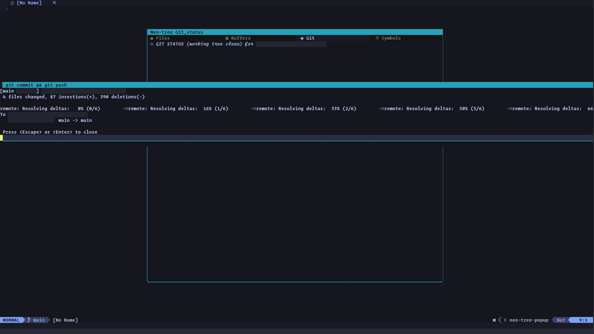 Line Breaks Not Rendered Correctly In The Output Of Git Push · Issue 896 · Nvim Neo Treeneo 0852