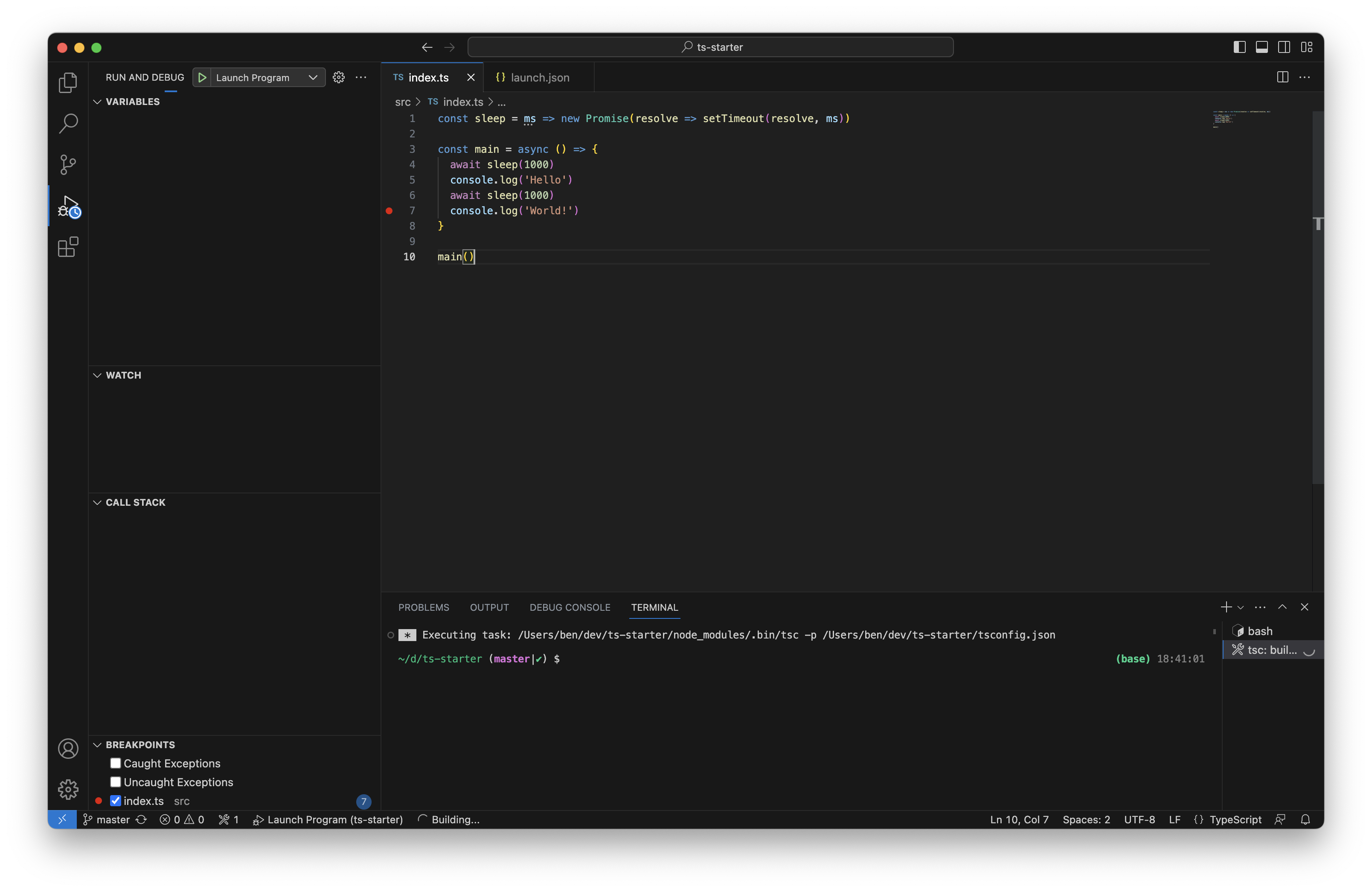 tsc: build step stuck on "Building..." · Issue #191042 · microsoft/vscode · GitHub