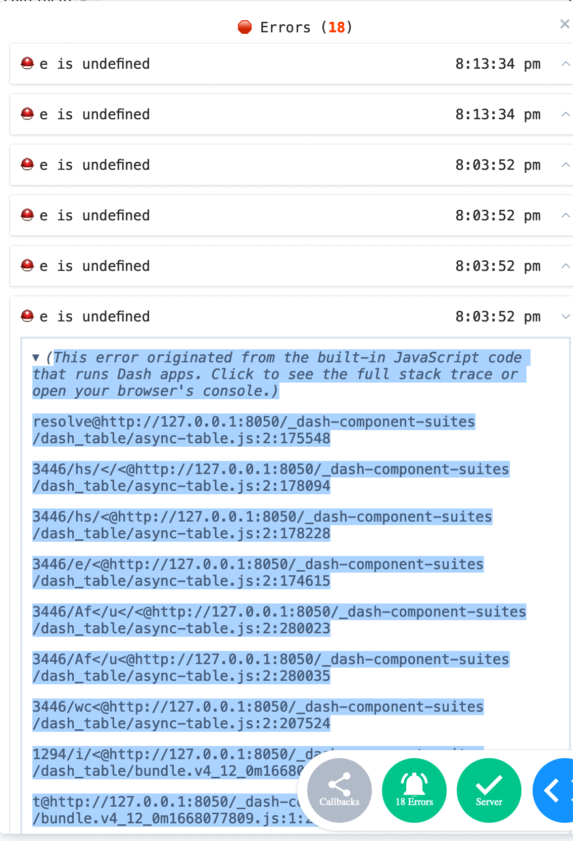 Problem With Dash Datatable Pagination · Issue 2347 · Plotlydash · Github