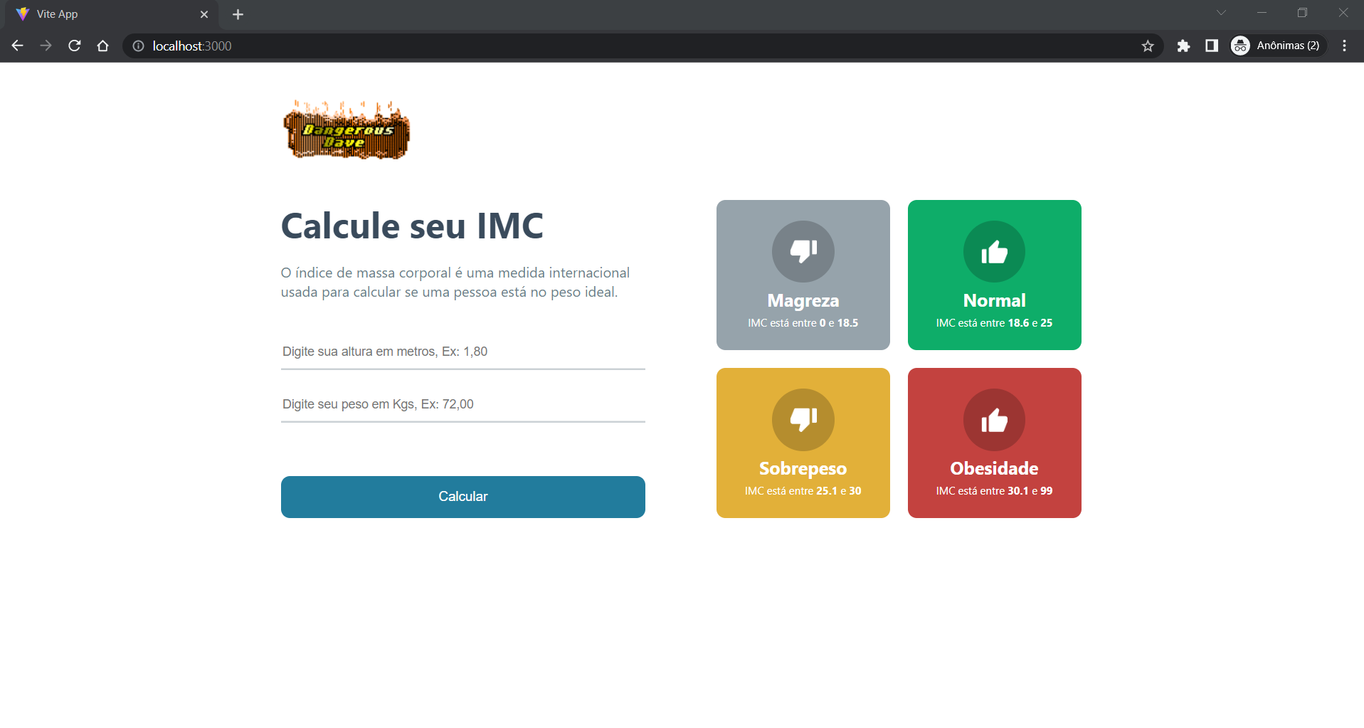 GitHub - MarcoLoureiro/calculadora_imc: Calculadora de imc responsiva
