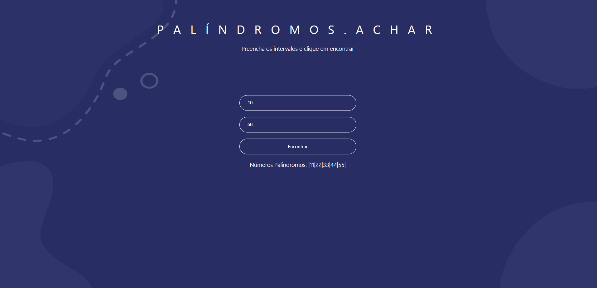 GitHub - MarcoLoureiro/achar-numeros-palindromos: Desafio 1 kukac