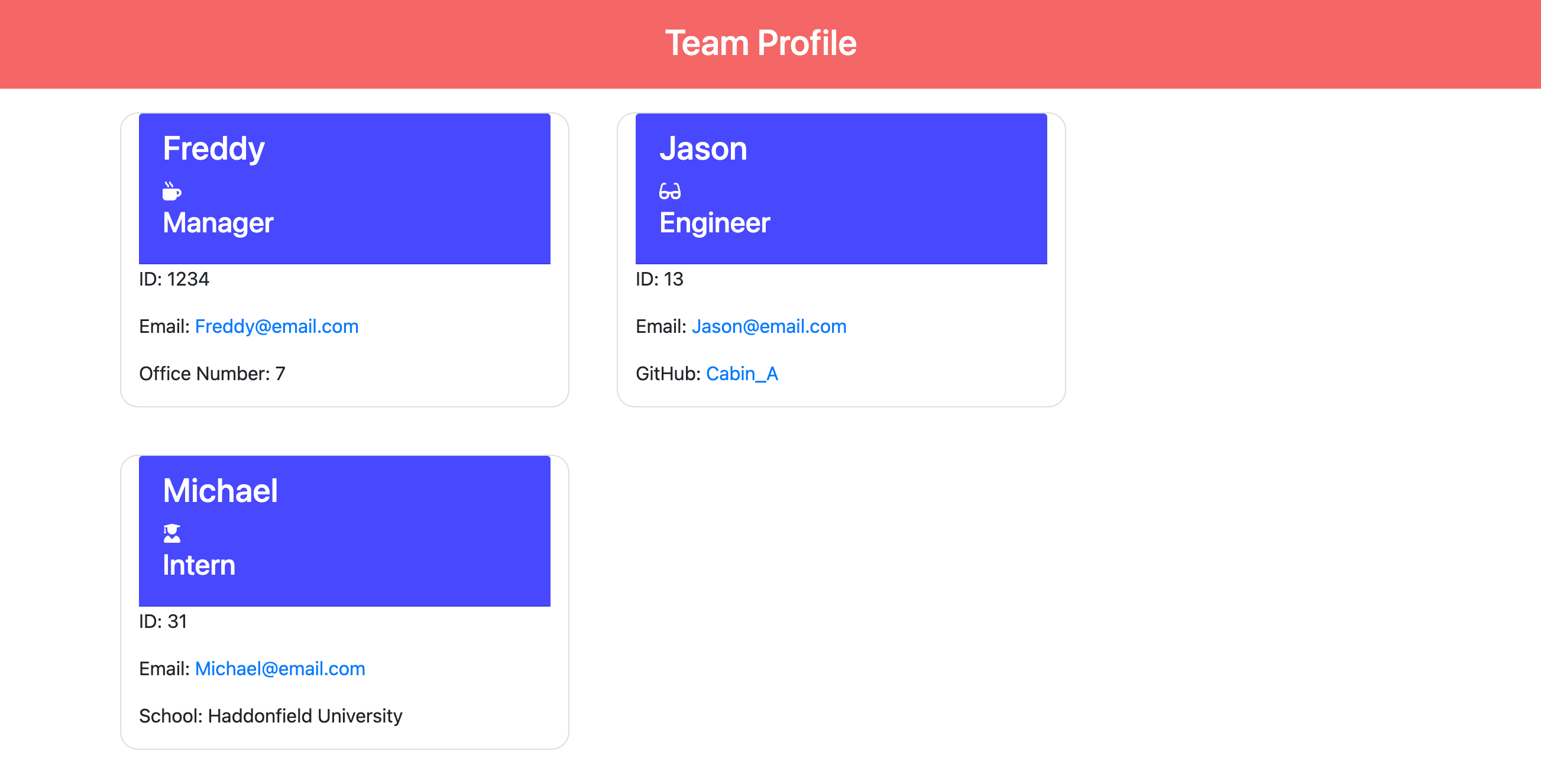 GitHub - namideo/Team-Profile-Generator