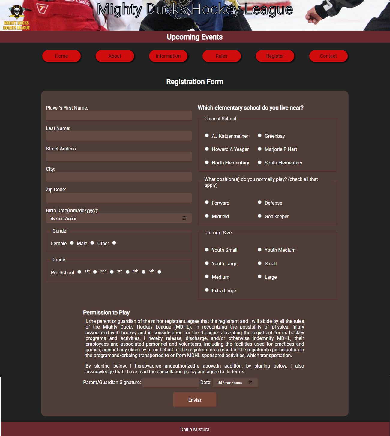 GitHub - Dalmimio/Mighty-Ducks-Hockey-League: Primer proyecto del modulo 1 bootcamp iniciatec