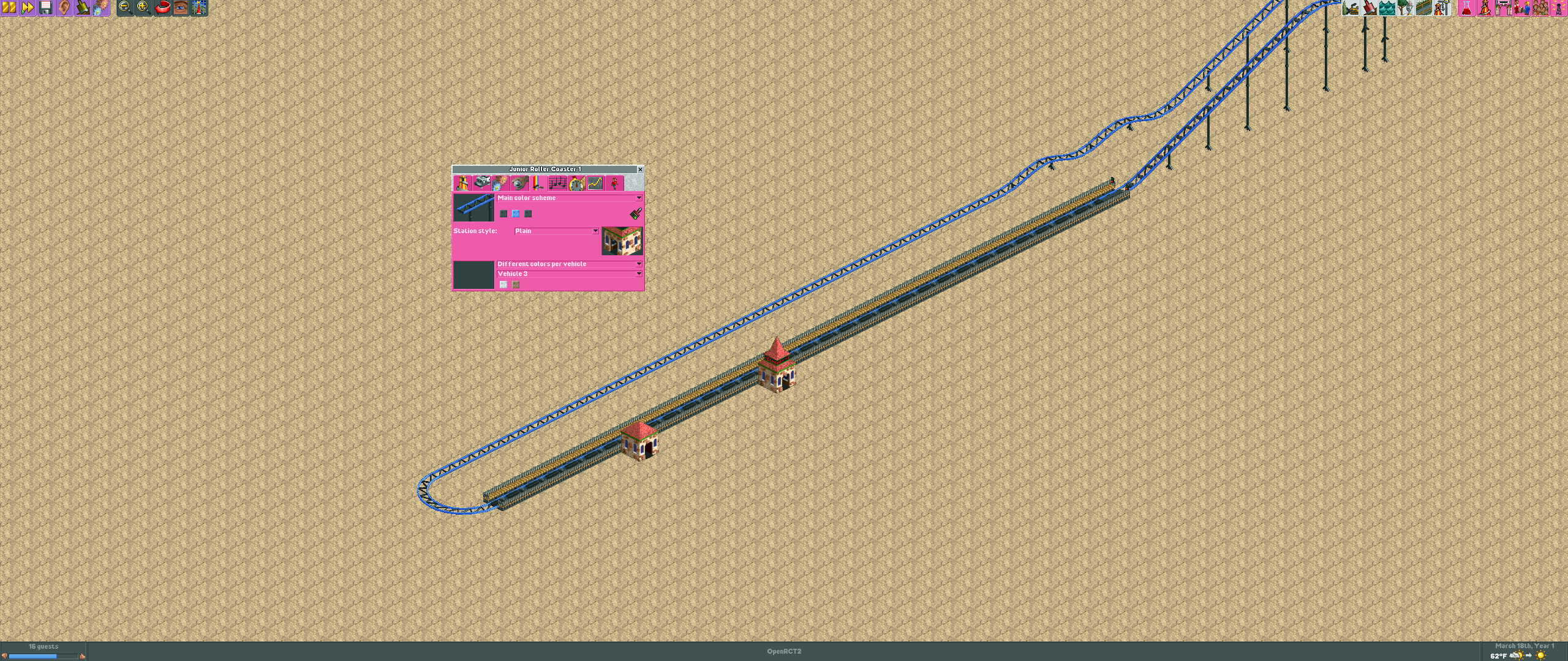 Junior coaster vehicle color bug with disable vehicle limits cheat ...