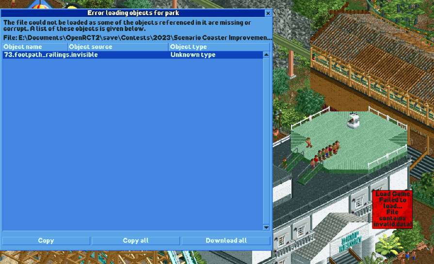 Footpath Railing not Exporting with save game · Issue #19430 · OpenRCT2/OpenRCT2 · GitHub