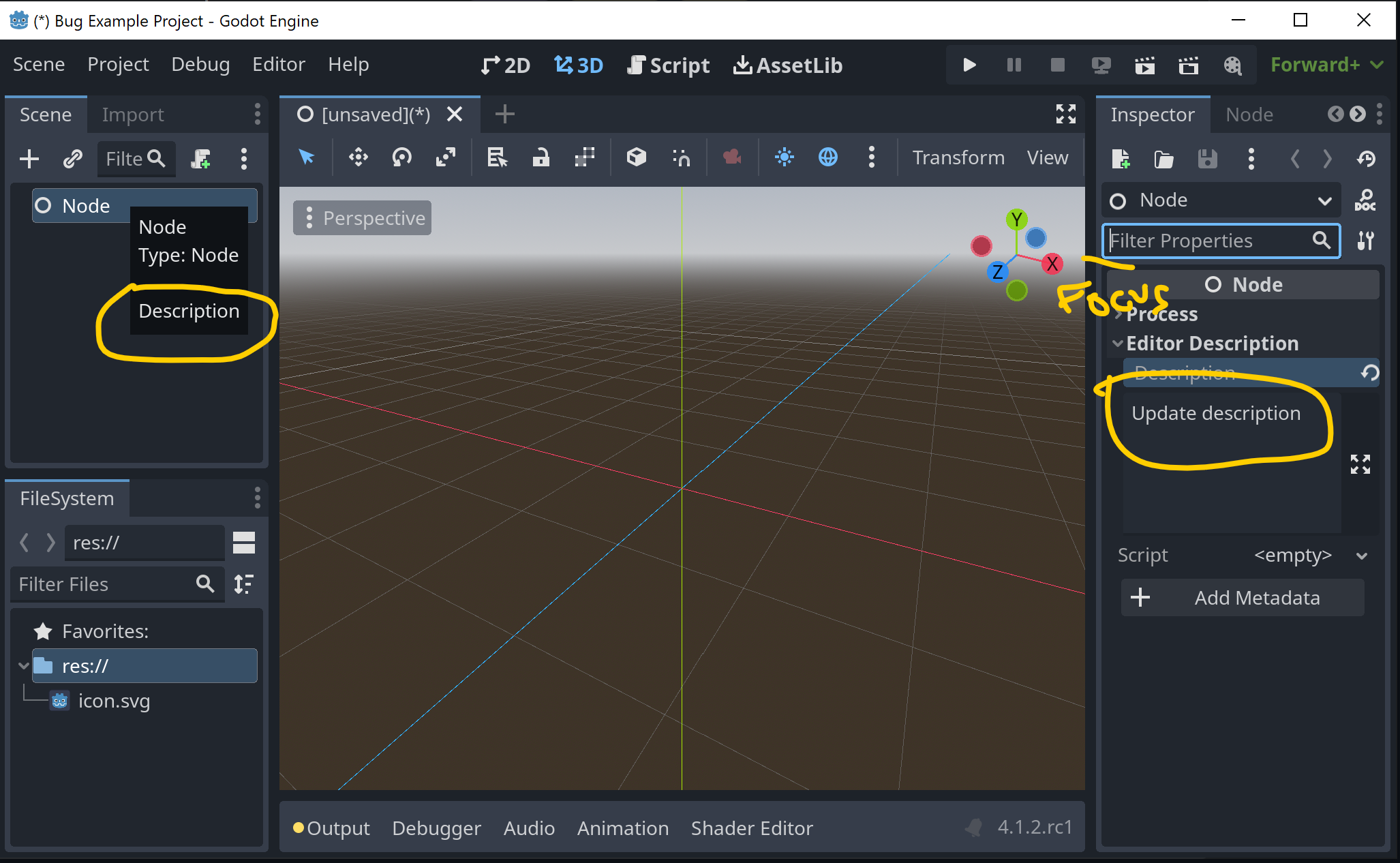 Tooltip from Editor Description field should propagate immediately · Issue #82896 · godotengine ...