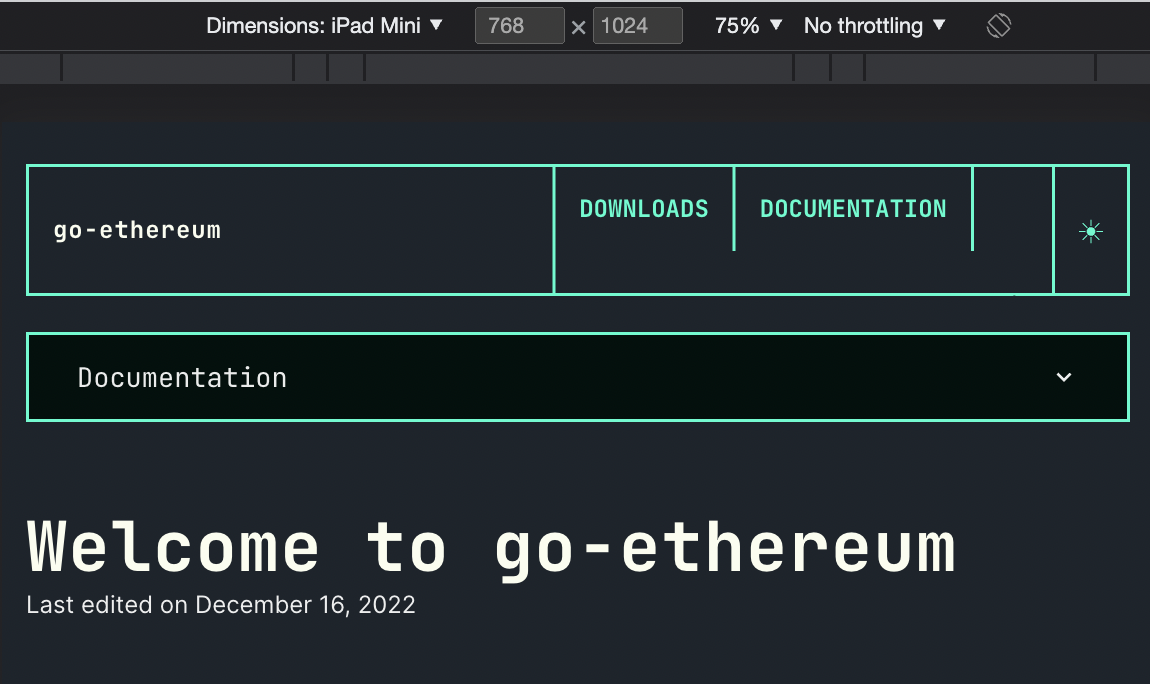 [website] Header breaks on iPad Mini resolution, portrait orientation · Issue #26420 · ethereum ...
