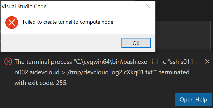 Setup connection: cannot resolve hostname · Issue #3 · intel/vscode-oneapi-devcloud-connector ...