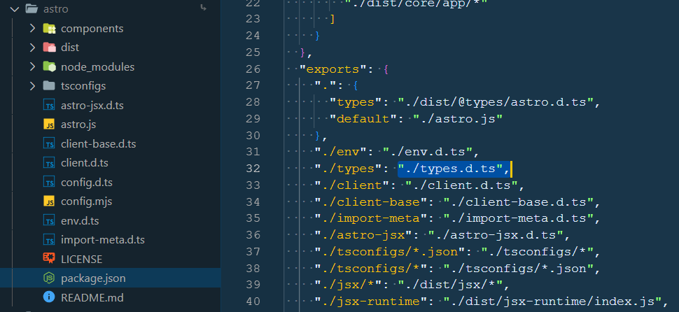 New entrypoint 'astro/types' does not work · Issue #5221 · withastro/astro · GitHub