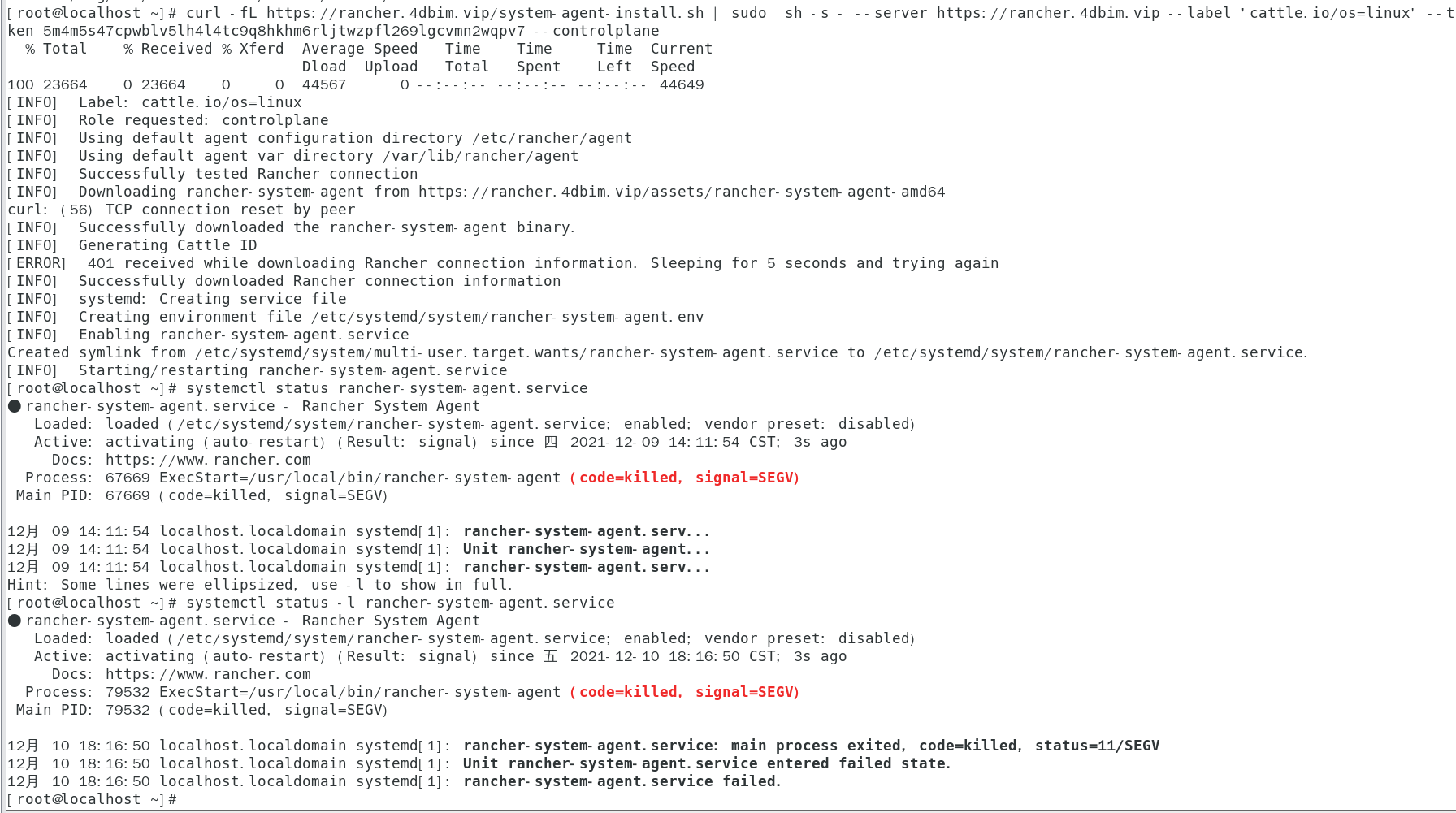 RancherUI adds a downstream cluster RKE2. The downstream cluster is ...