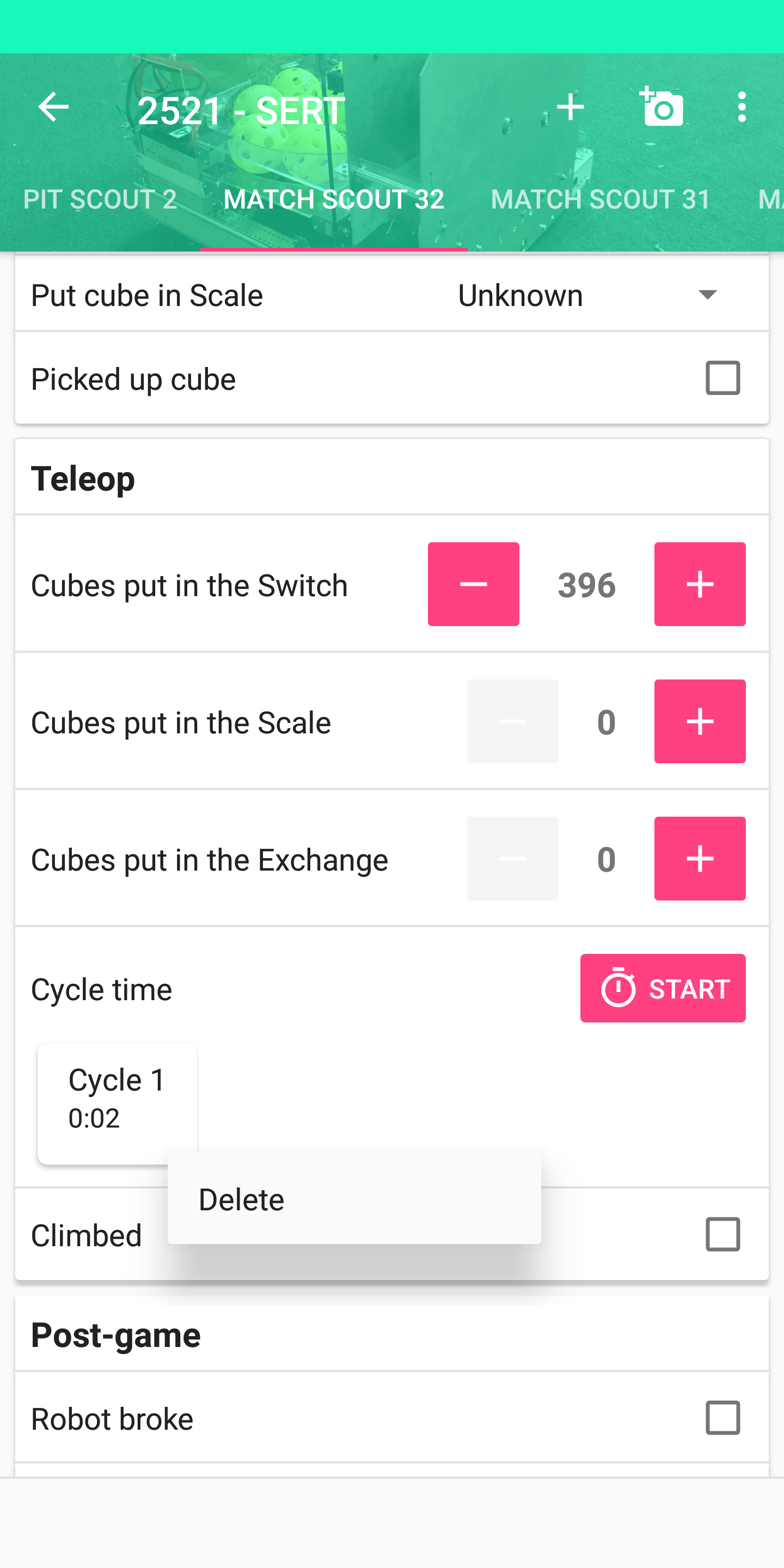 Add option to terminate stopwatch without saving lap · Issue #181 · SUPERCILEX/Robot-Scouter ...