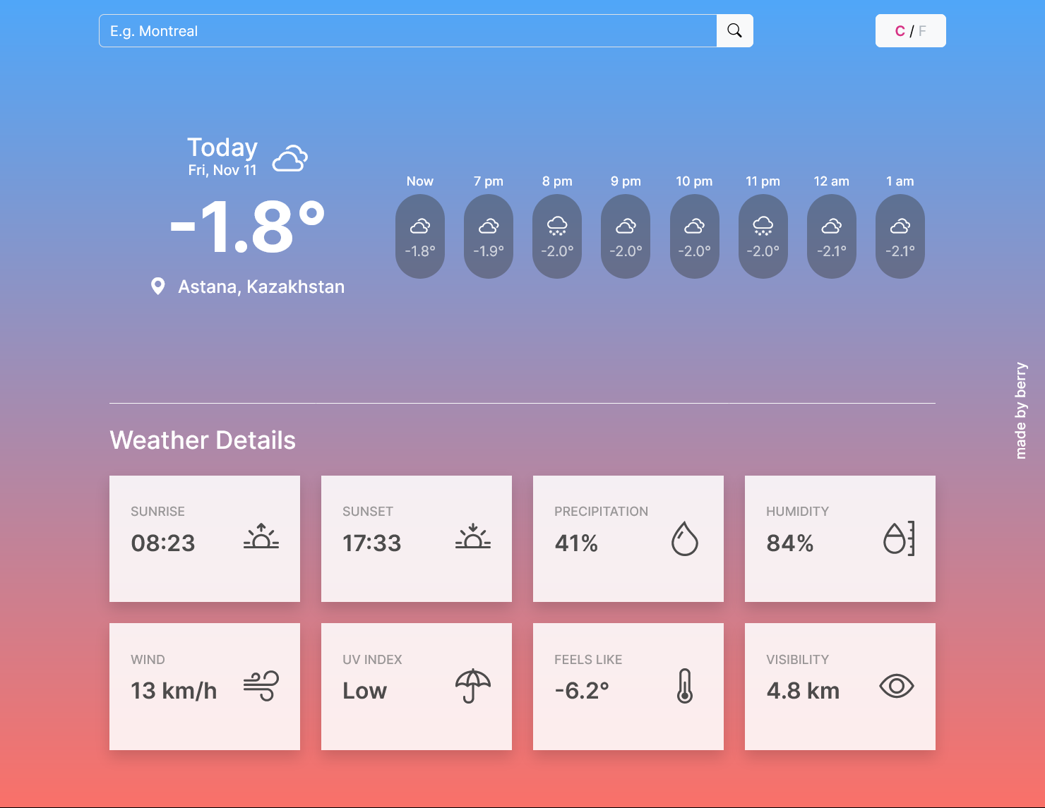 GitHub - klaukata/weather-app: Enter whichever city you'd like and see if you need to take an ...