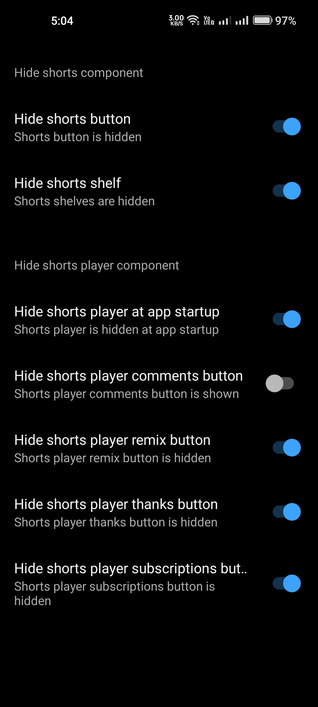 bug: hide button container settings not working · Issue #183 · inotia00/ReVanced_Extended · GitHub