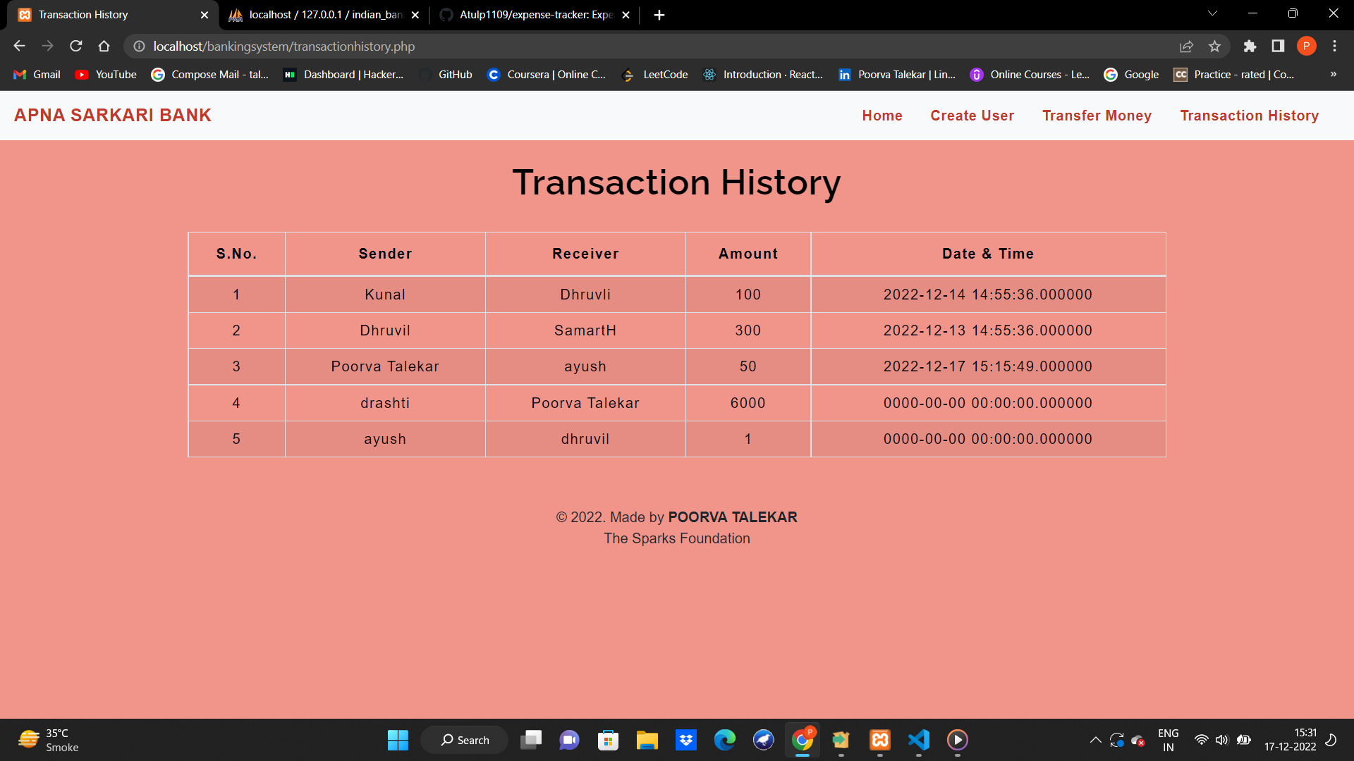GitHub - Poorva225/BASIC-BANKING-SYSTEM