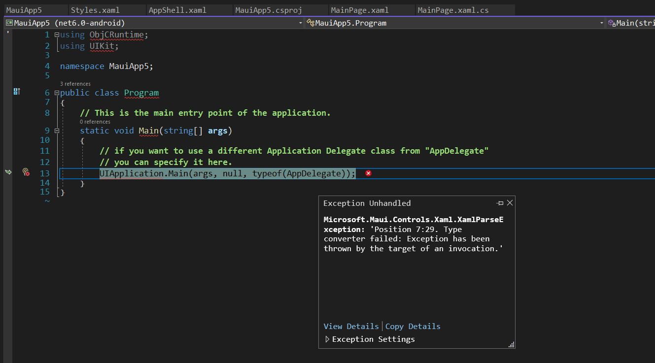 [iOS] Type x:Double not found in xmlns http://schemas.microsoft.com ...