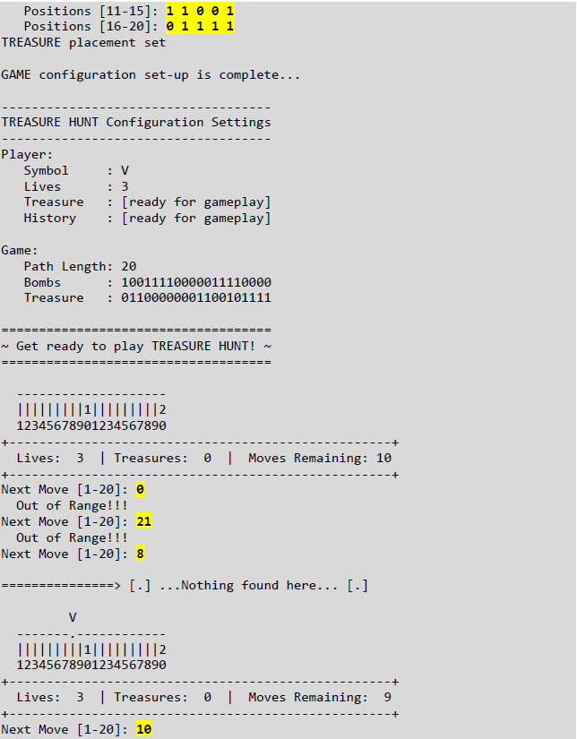 GitHub - bhavycan/Treasure-Hunt: I have coded and executed a C language program applying user ...