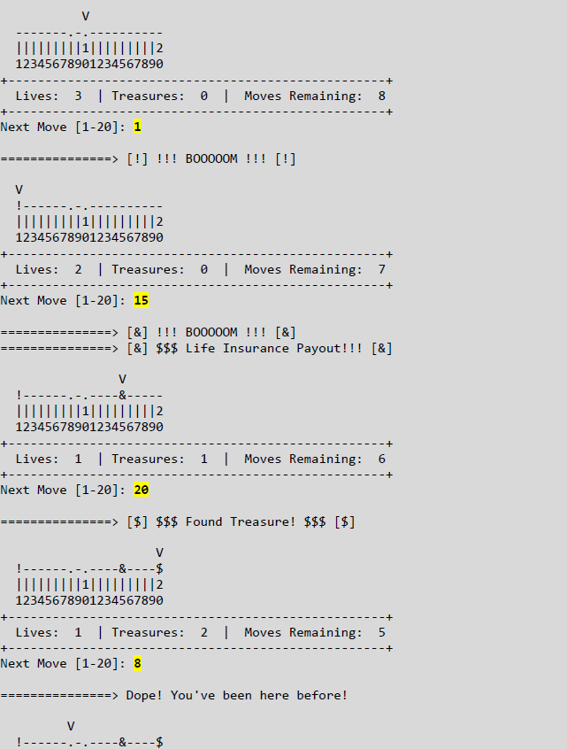 GitHub - bhavycan/Treasure-Hunt: I have coded and executed a C language program applying user ...