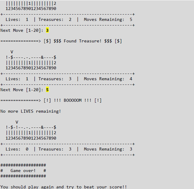 GitHub - bhavycan/Treasure-Hunt: I have coded and executed a C language ...