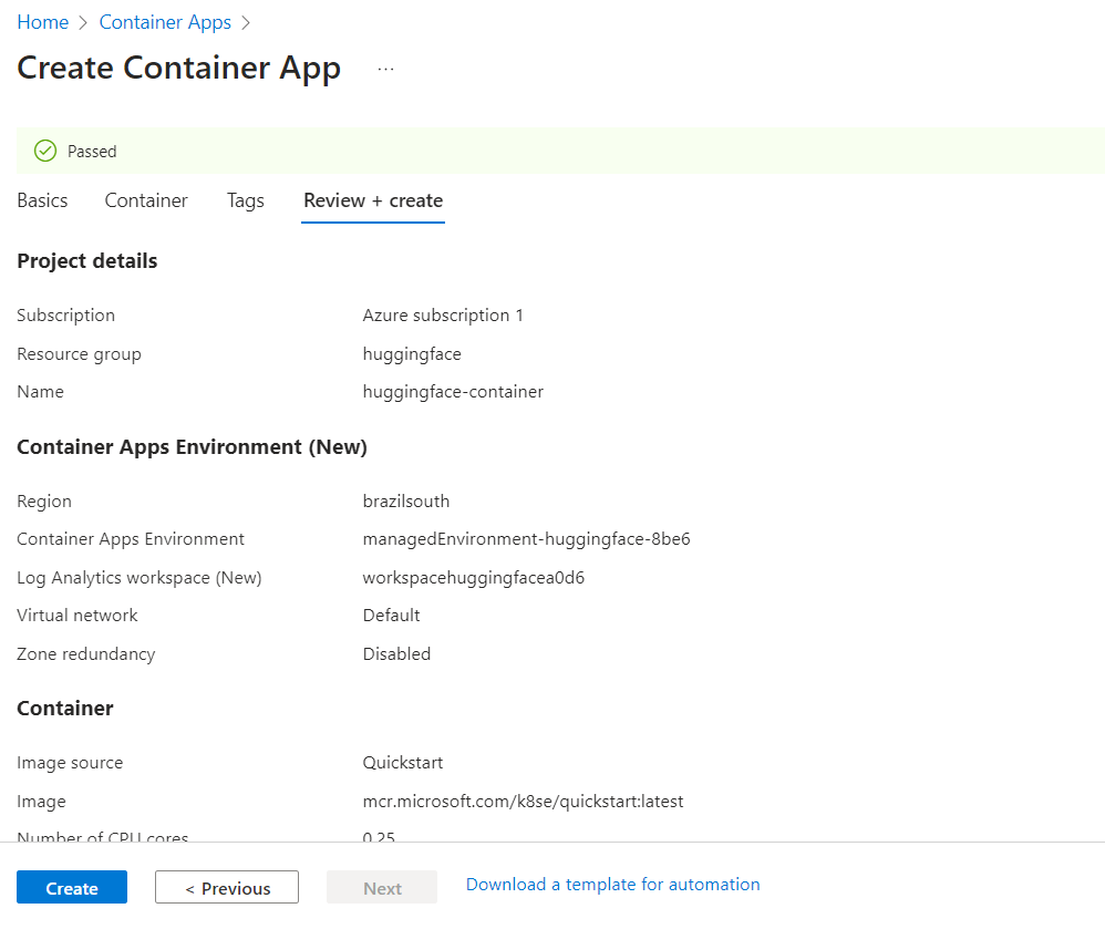 Github Mathewsrcazure Container App With Hugging Face Create An Azure Container App With