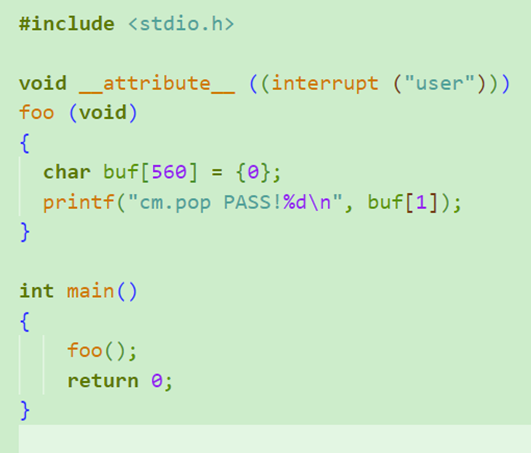 An Illegal Instruction Error Happened When Doing Executable Test About Cm Pop Instruction